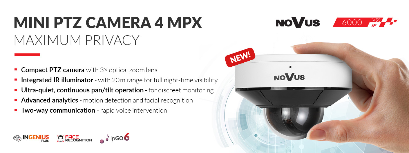 4MPX PTZ dome IP camera | NOVUS Professional solution for your security systems
